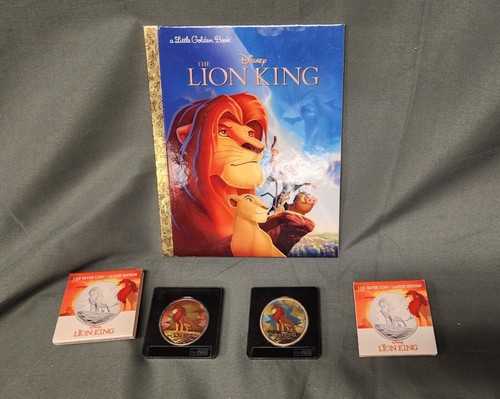 Lion King Bundle: 2 SILVER coins Limited Edition & Golden Book W/ FREE ...