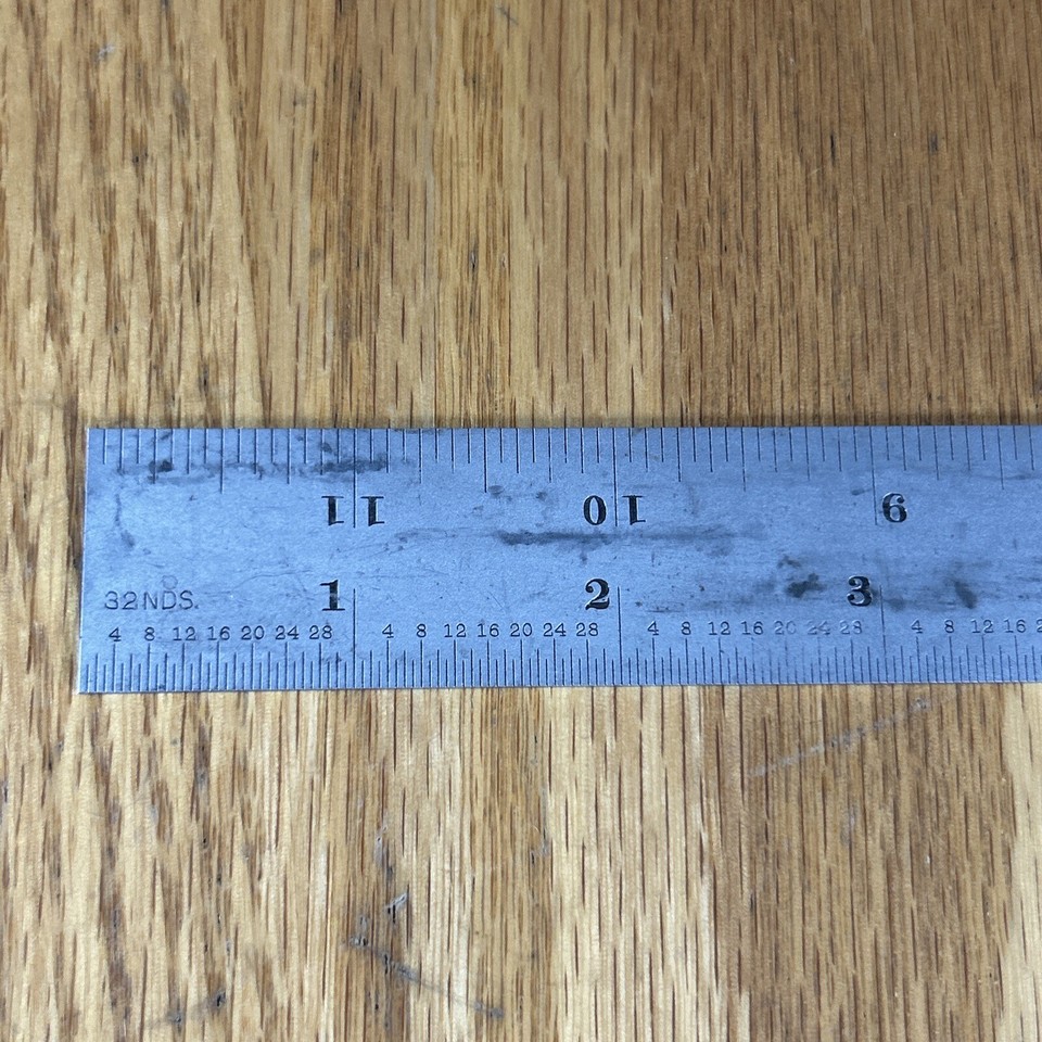 Vintage LS Starrett Co 12" Steel Ruler Athol Mass USA Machinist Rule ...