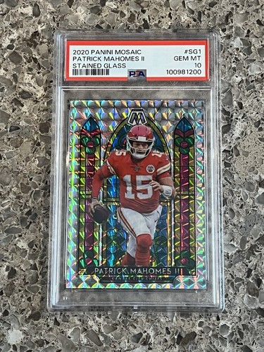 Patrick Mahomes II 2020 Stained Glass Mosaic Prizm Case Hit PSA 10 GEM MINT | eBay
