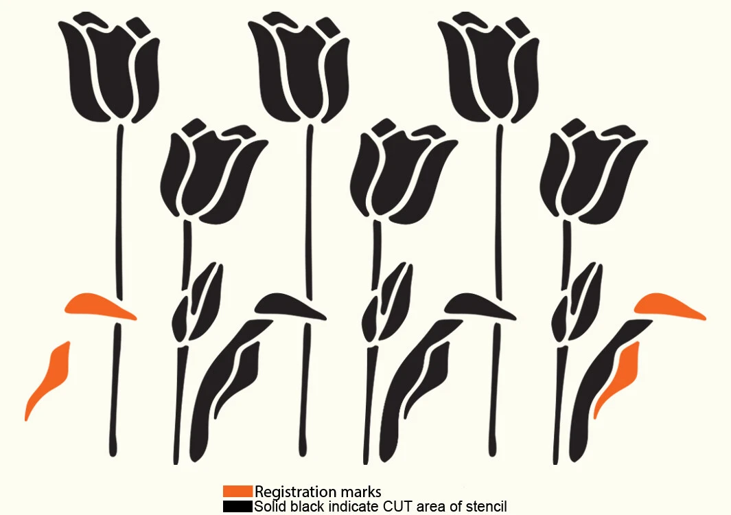 Tulip Stencil