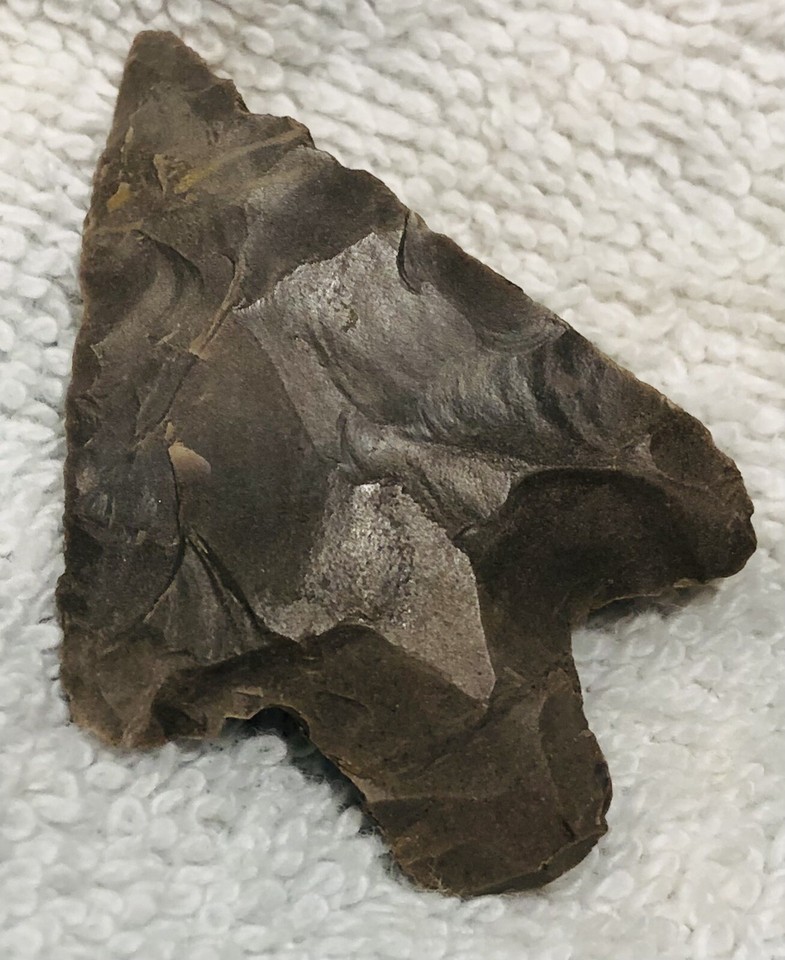 Authentic Pre Historic Native American Hardin stemmed arrowhead point ...