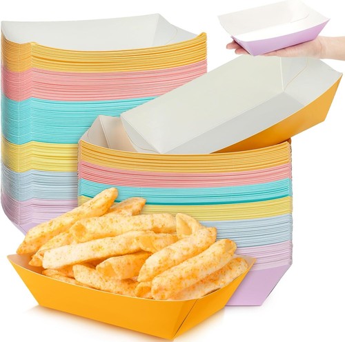 120 Pcs 3Lb Colorful Paper Food Trays Disposable Nacho Trays Hot Dog | eBay