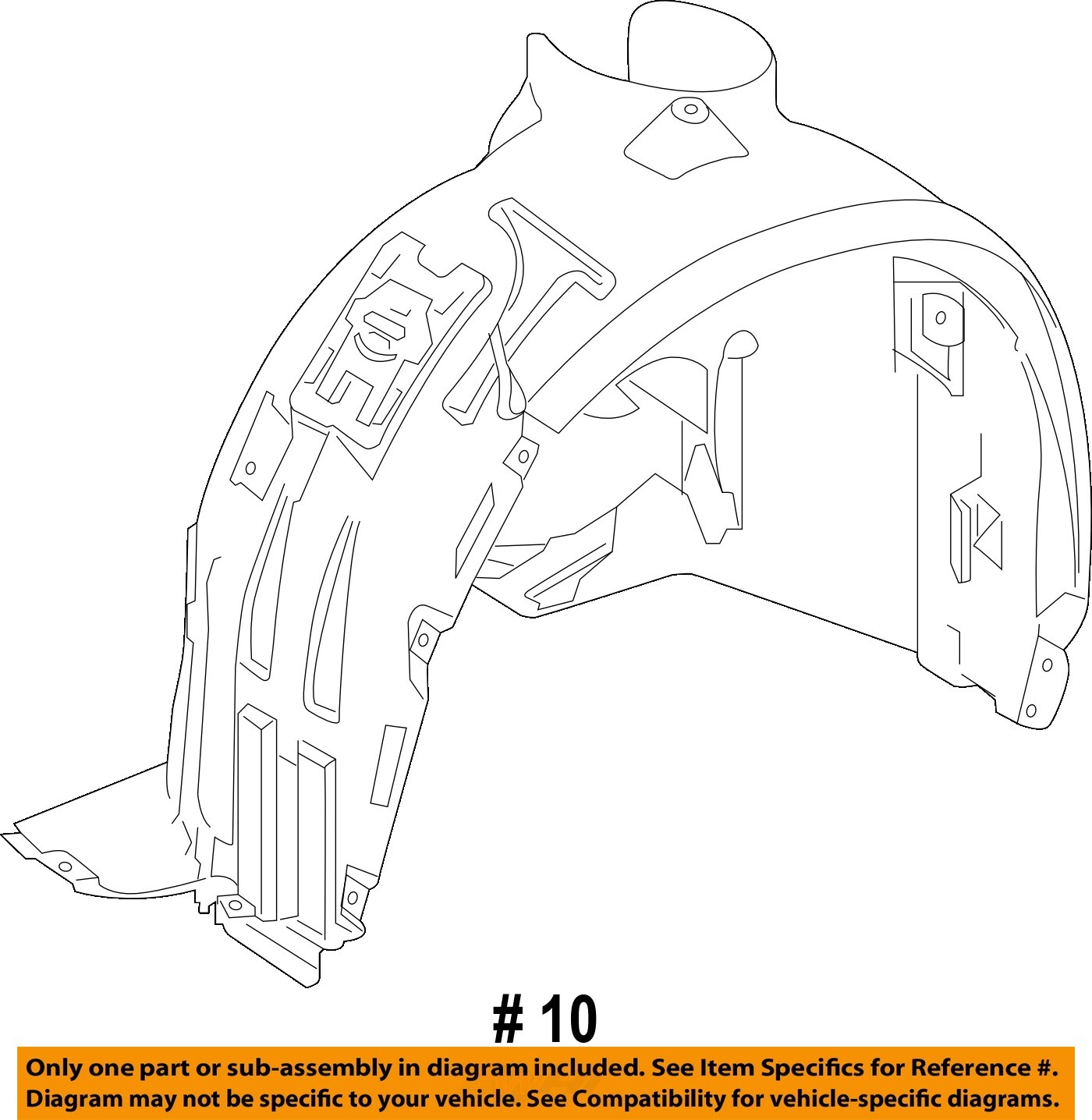 MERCEDES OEM 18-20 GLA250 Fender Fender Components-Fender Liner Right ...