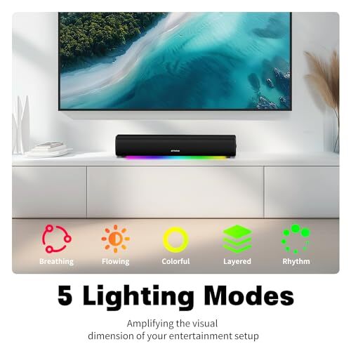 Sound Bars for TV 16-inch, Cinematic TV Bluetooth Sound Bar with ...