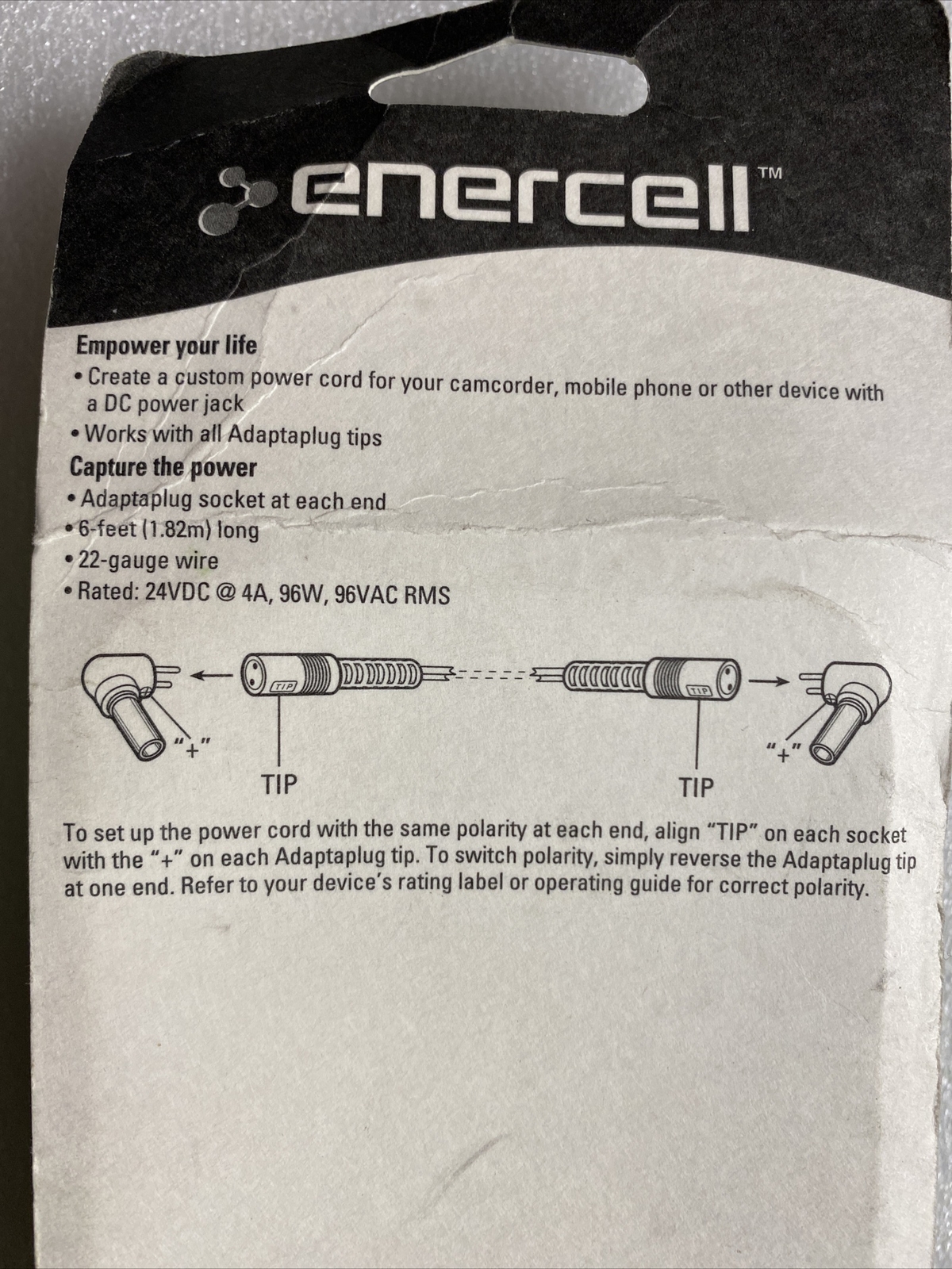 Enercell Adaptaplug Power Cord 6 FT 273-348 for sale online | eBay