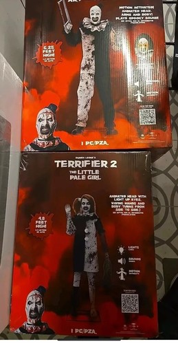 Halloween 6.25 Ft Art the Clown Terrifier & Little Pale Girl ...