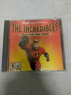 shelf201 ~ Disney Pixar "The Incredibles" PC-CD ROM Print Studio New ...
