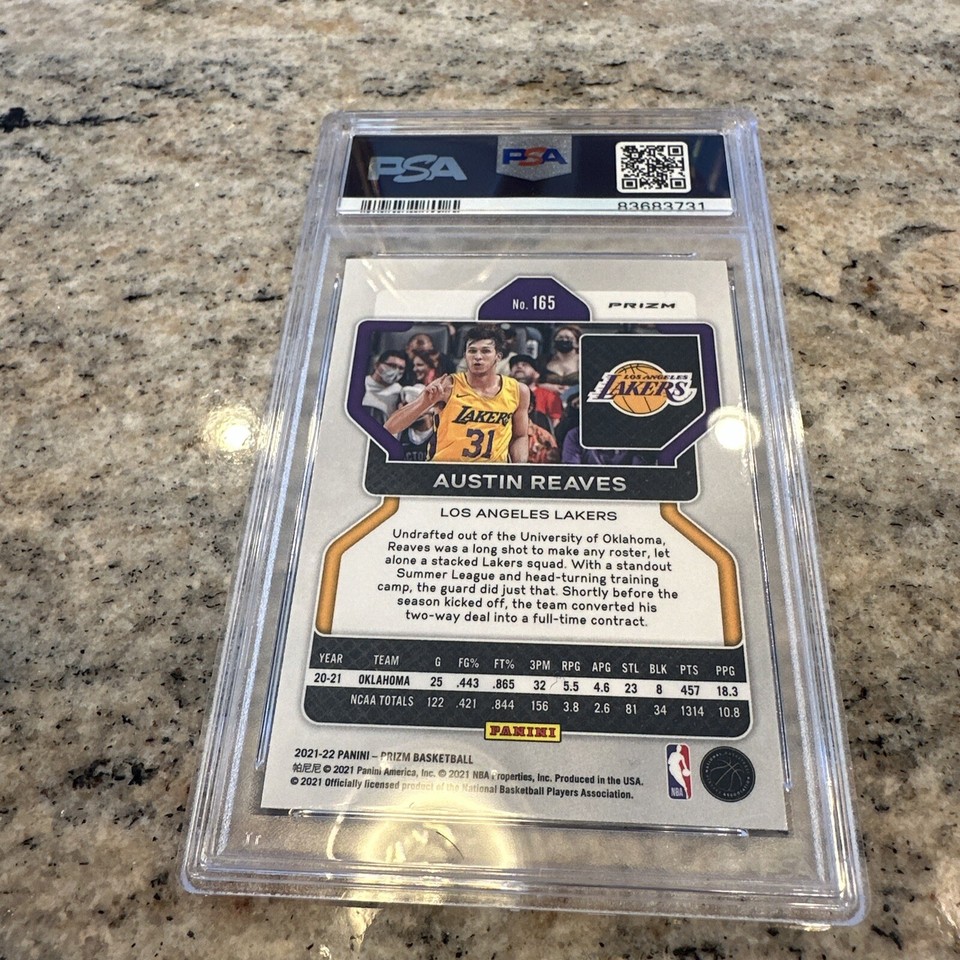 2021 AUSTIN REAVES ROOKIE CARD NBA 75TH PRIZM #165 GEM MINT PSA 9 | eBay