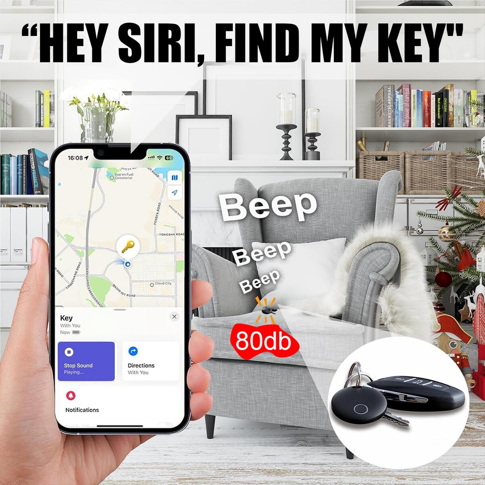 Mini Smart Tracking Device Air Tag Tracker Car Bike Purse Key for Apple ...