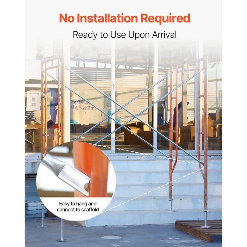 Scaffolding Cross Brace 6ftx4ft 8-PC Solid Carbon Steel Scaffold Cross ...