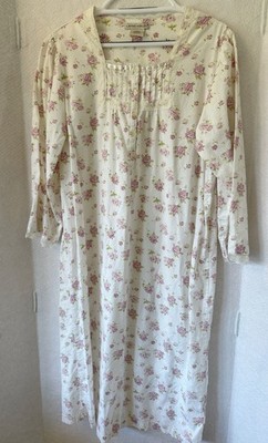 Laura Ashley Cotton Nightgown Pink Rose Size Medium | eBay