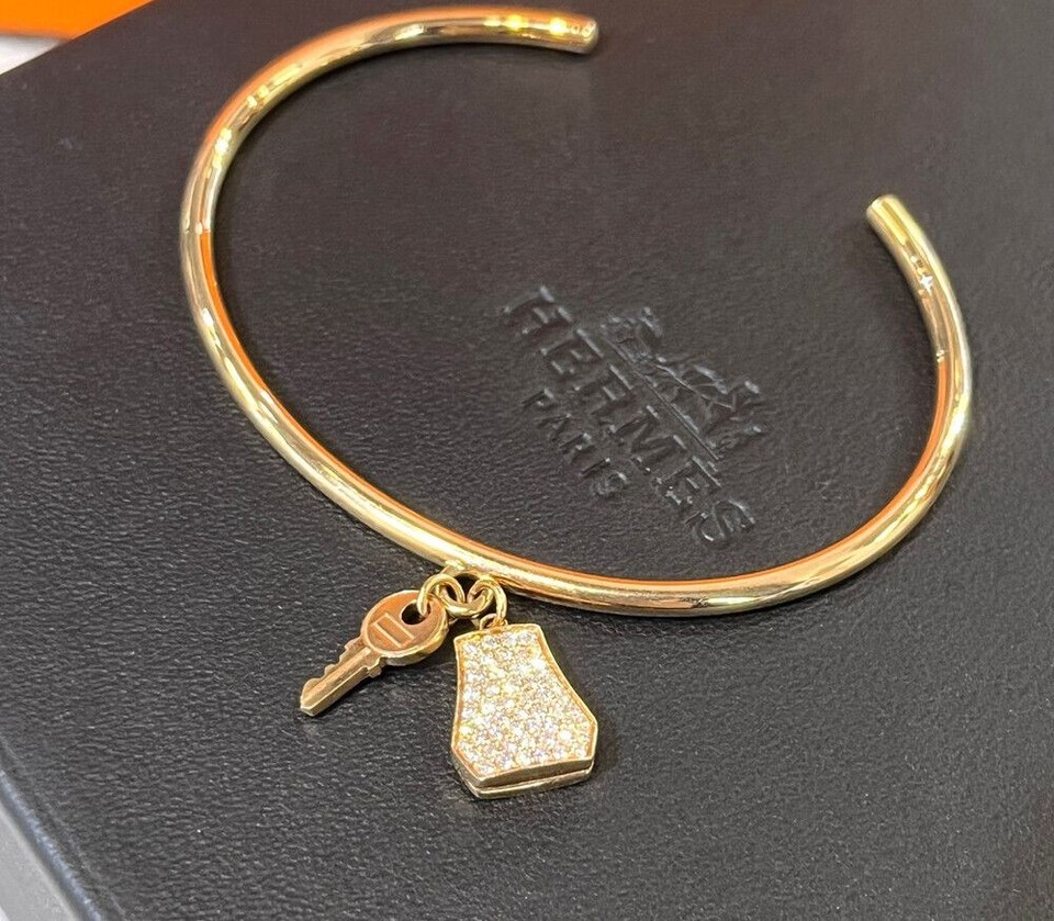 Hermes Kelly Diamond Cloche Bracelet Bangle TPM H220466BW00203 ...