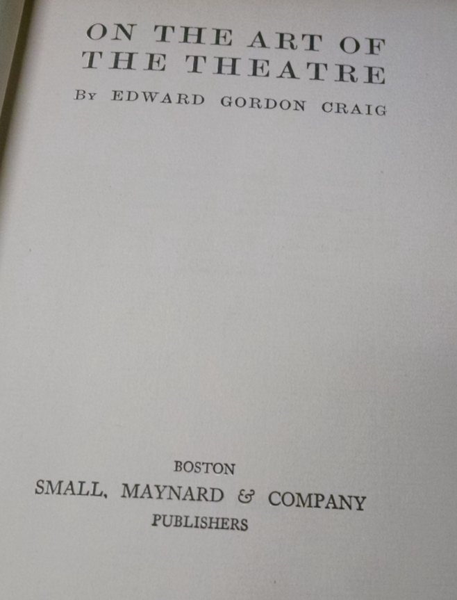 On the Art of the Theatre by Craig, Edward Gordon; Craig, Gordon | eBay