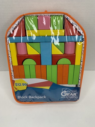 47 Pieces Backpack Wooden Puzzle Blocks Children's Early Educational ...