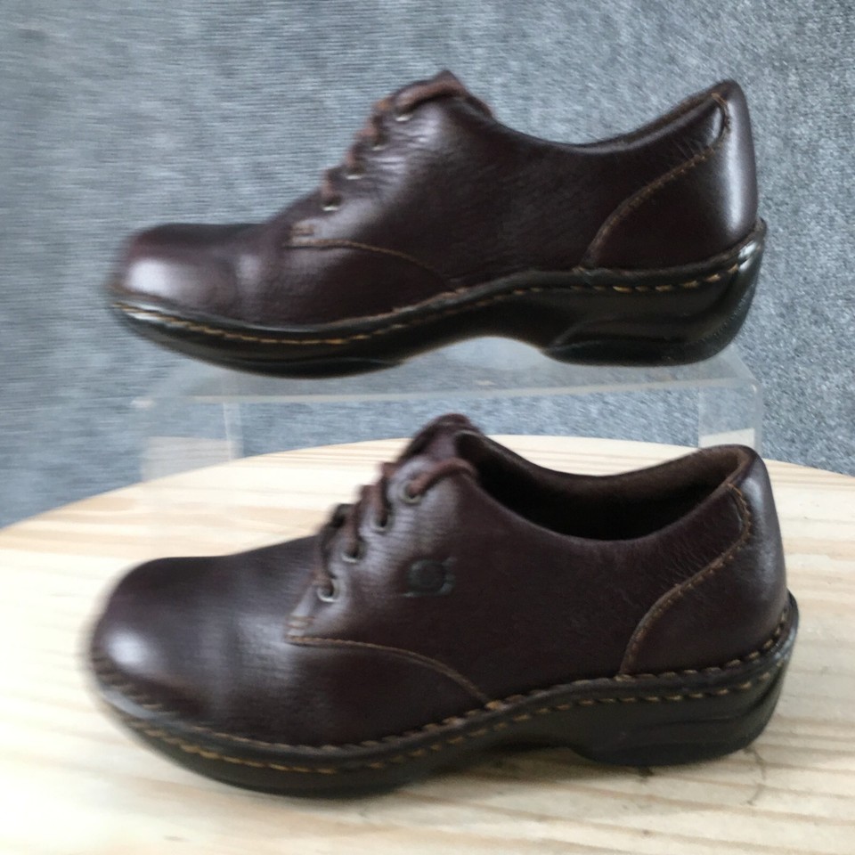 Born Oxford Womens 5M Brown Lace Up Round Toe Casual Comfort Leather ...