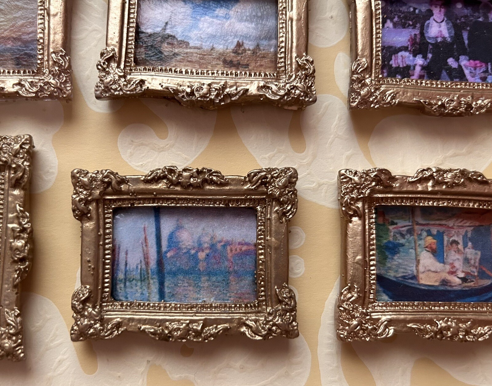 6 x Dolls House Oil Paintings Miniature Masterpieces Picture Frame ...