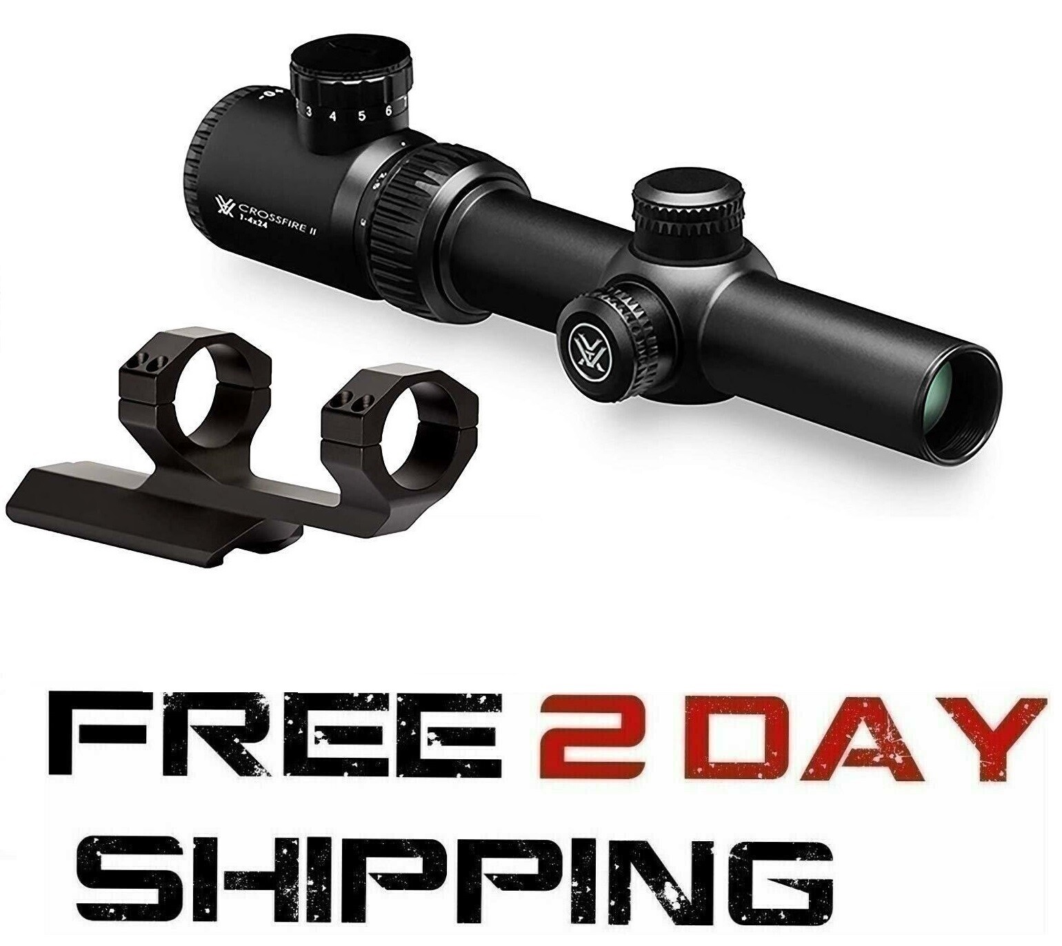 Vortex Optics Crossfire II 1-4x24 SFP Riflescope w/ 2" Offset Mount ...