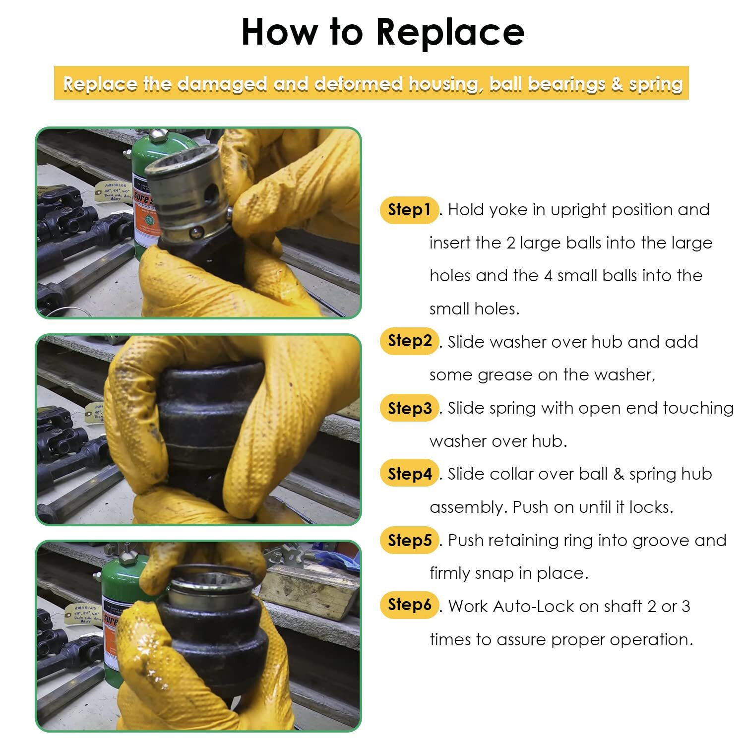 AM133973 Drive Shaft Lock Rebuild Kit for John Deere 2210 4010 4110 ...