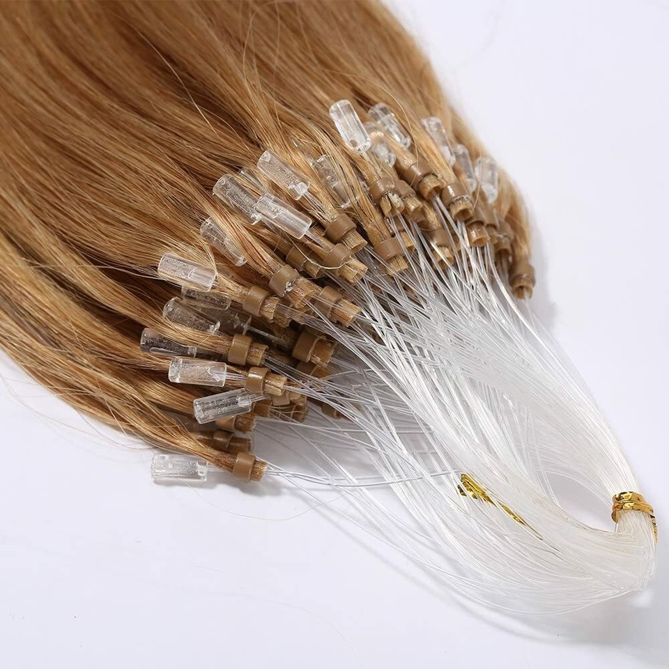 Micro Ring Beads Link Hair Extensions Easy Loop Micro Loop 100% Remy ...