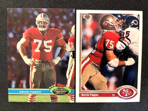 NFL - Kevin Fagan 1991 Topps Stadium Club & 1991 Upper Deck - 49'ers | eBay