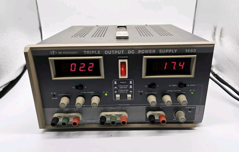 BK Precision 1660 Triple Output DC Power Supply - 0-30V, 0-2A , 5A | eBay