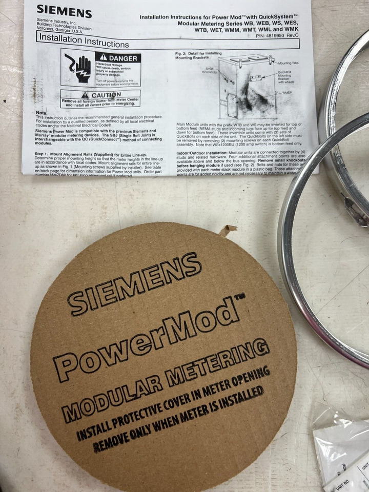 👀 NEW SIEMENS POWER MOD 4 JAW RING TYPE MODULAR METERING SYSTEM 240V ...