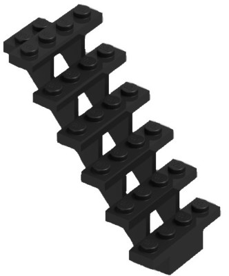 ☀️NEW LEGO 1x Open STAIRCASE 7x4x6 BLACK Stairs 7 x 4 x 6 Straight Open ...