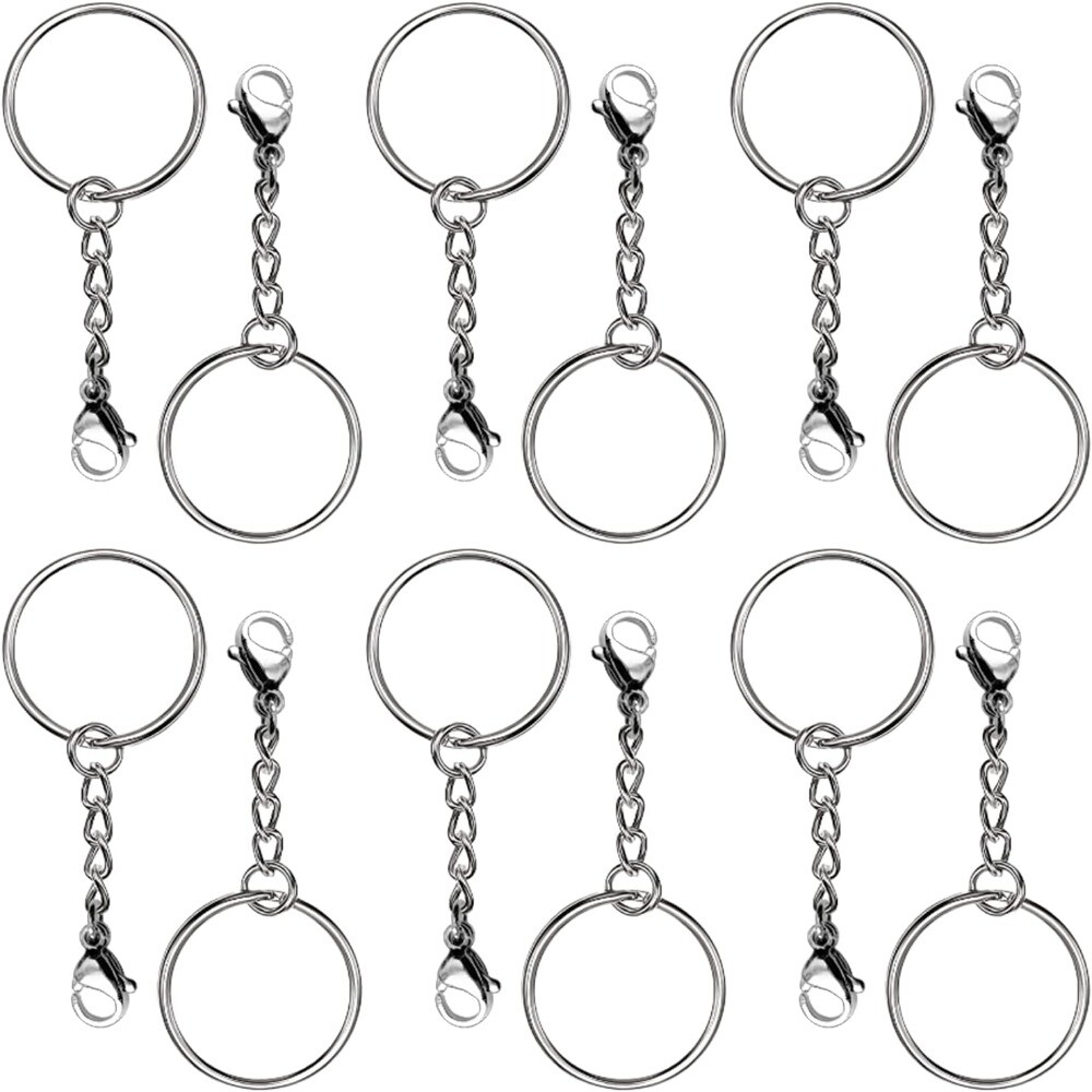 metal Chain Crafts Silver Split Key Ring Jewelry Making Supplies | eBay