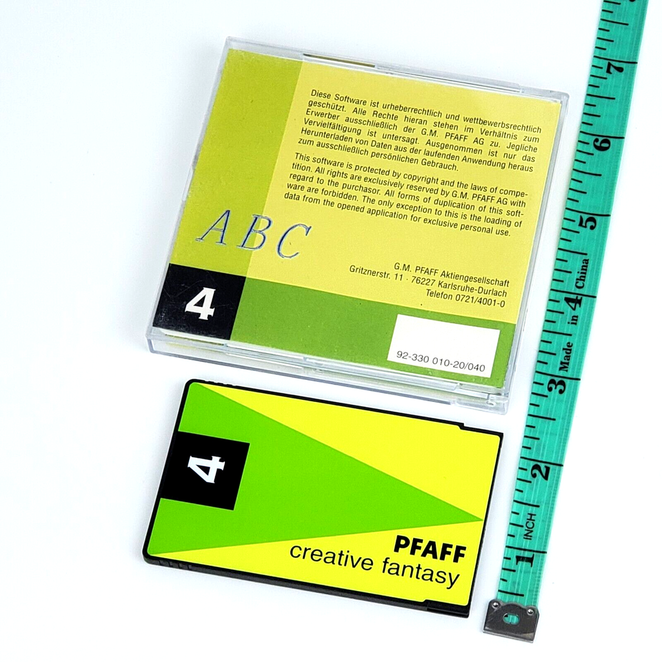 Pfaff Embroidery Card - Creative Fantasy #4 Monogram Alphabet - 7560 ...