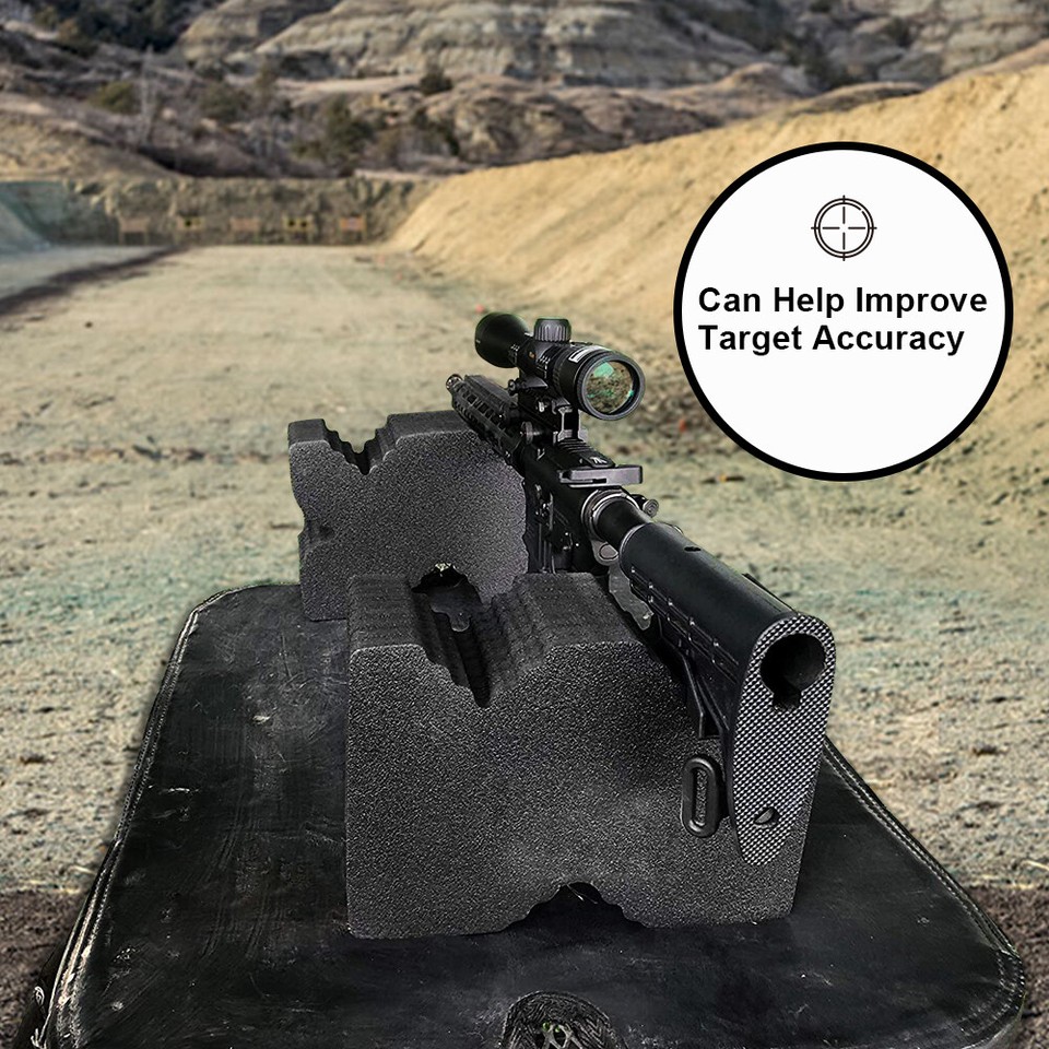 2PCS Shooting Bench Rests Gun Rifle Holder Waterproof Foam Heavy Duty ...