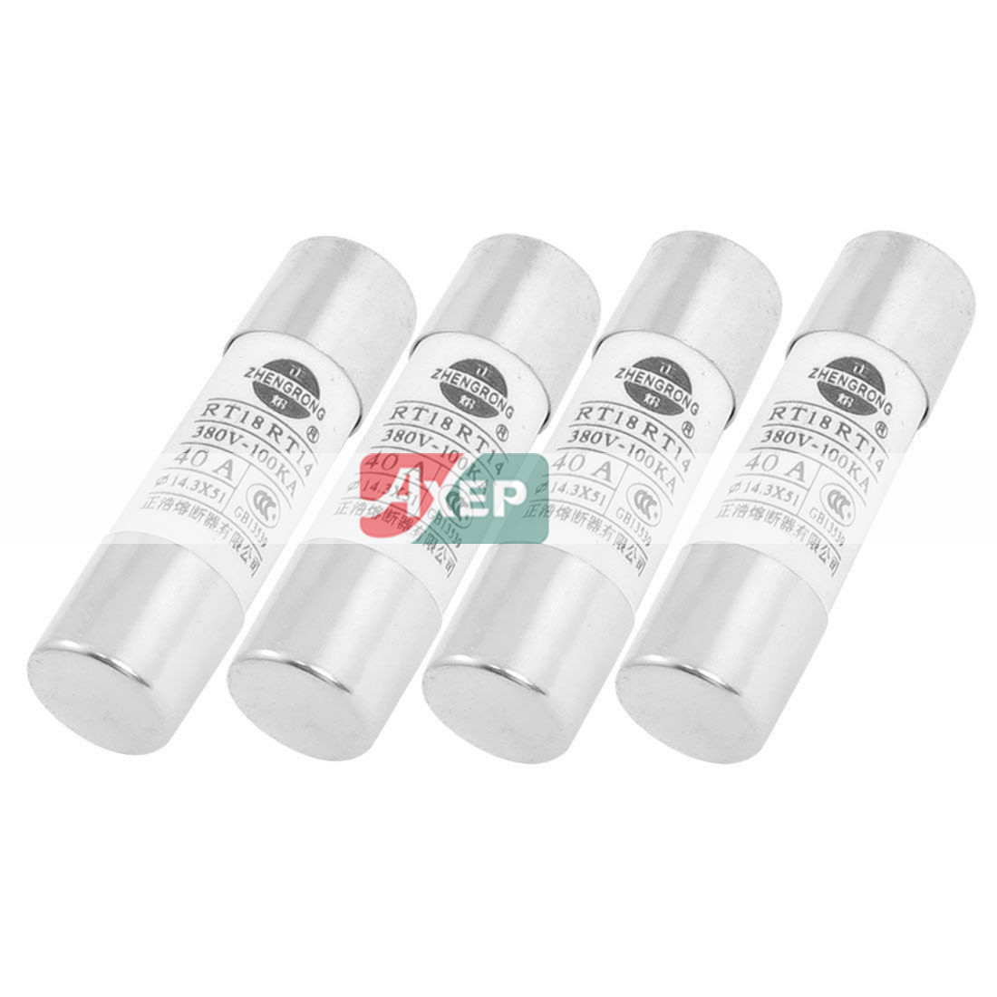 A 4 Pcs RT18RT14 Cylindrical Contact Cap Fuse Links 380V 40A 14.3x51m ...