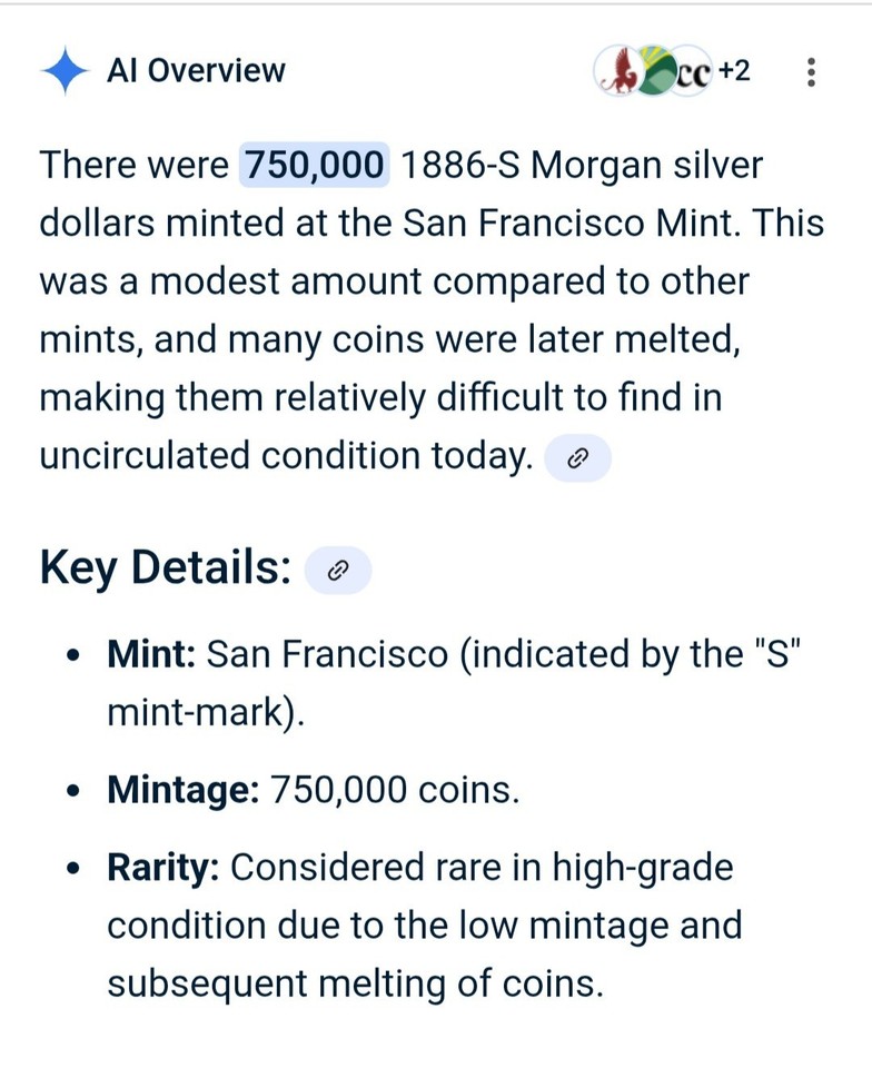 1886-S Uncirculated Details. Looks PL. Only 750,000 Minted. | eBay