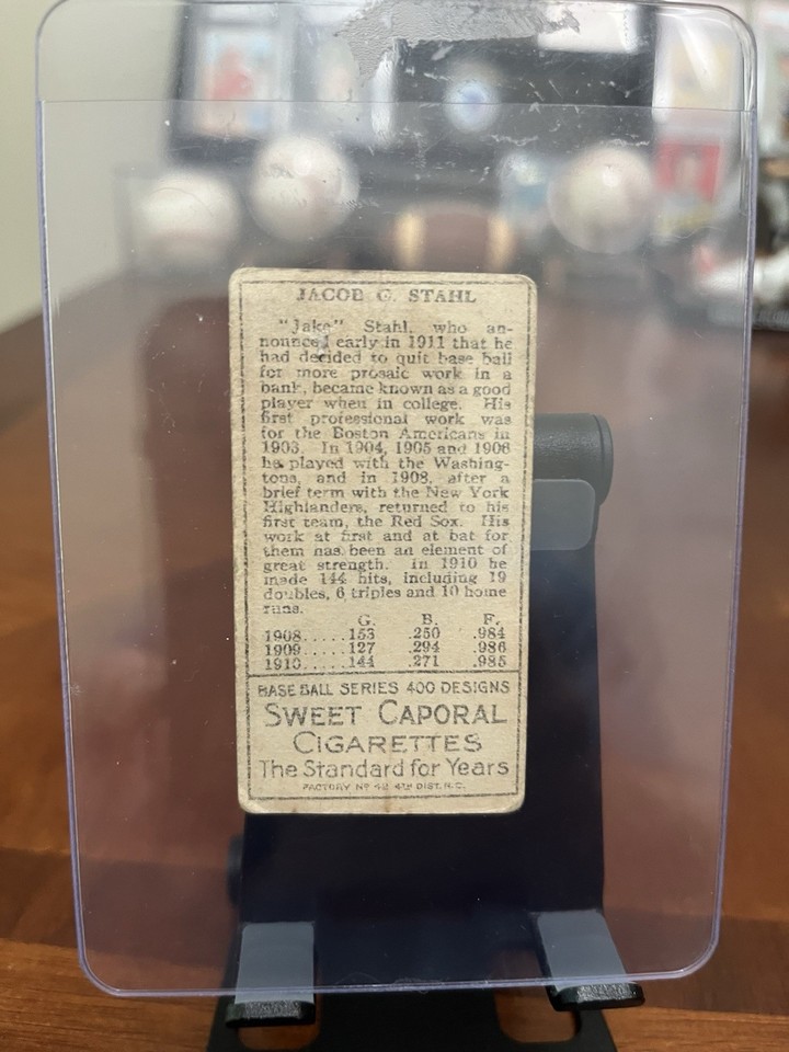 1911 T205 Sweet Caporal Cigarettes Jacob Stahl | eBay