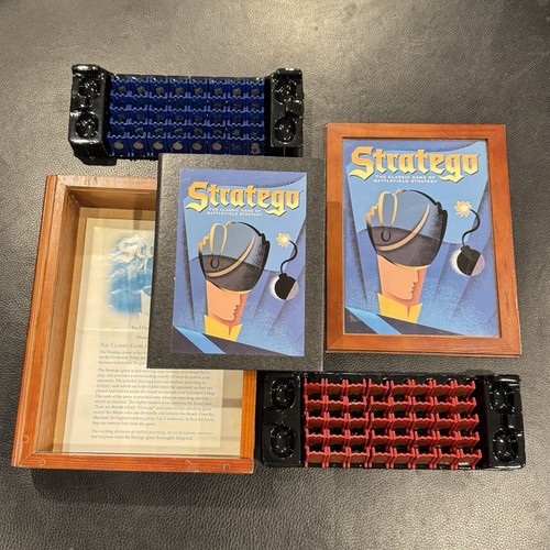 STRATEGO VTG Game Collection Wooden Box Book Shelf 100% Complete Ex ...