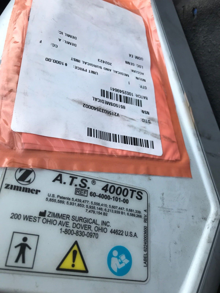 Zimmer ATS 4000 TS Tourniquet (Broken Front Glass) | eBay