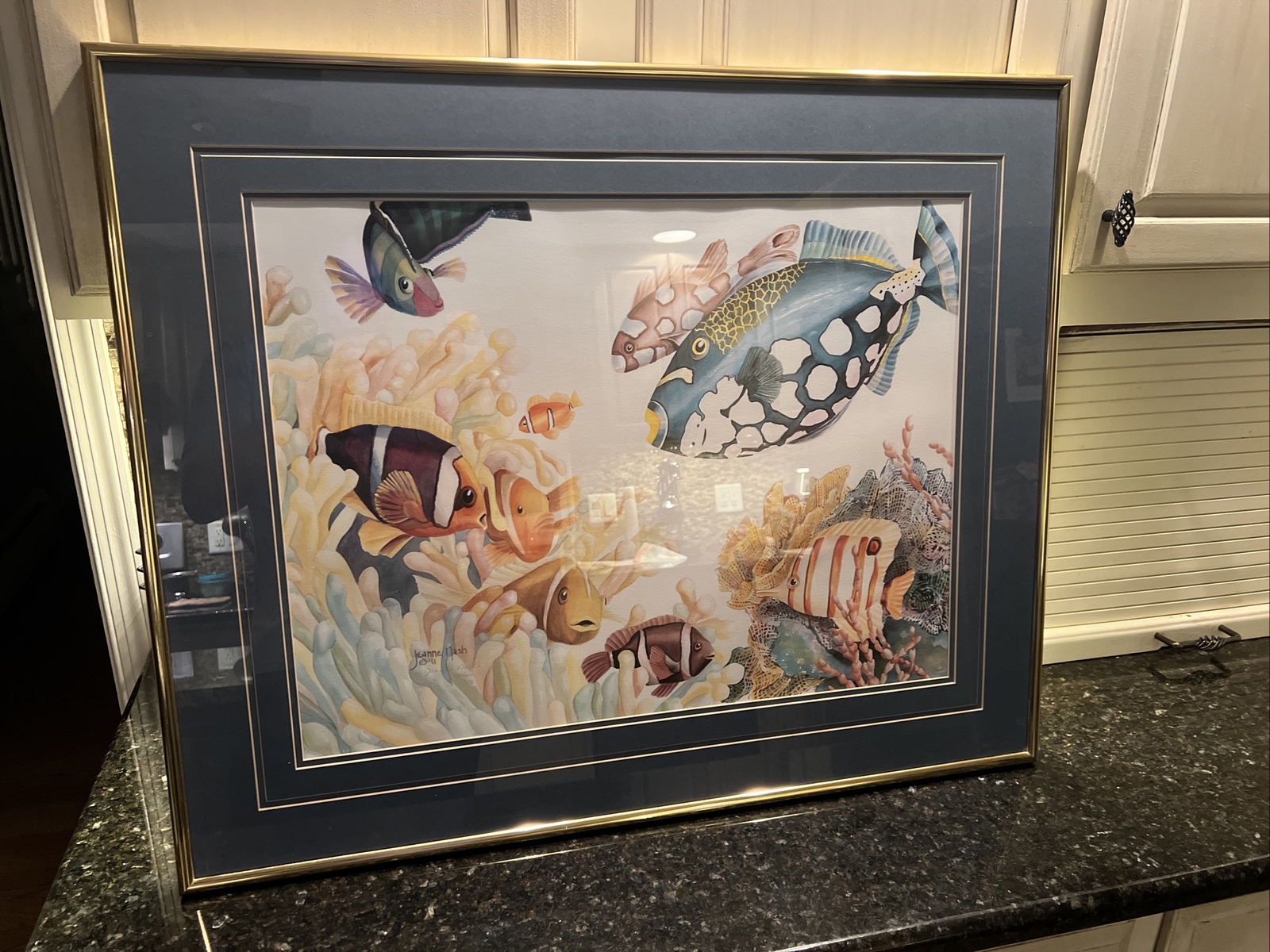 JEANNE NASH WATERCOLOR - Corral Reef Tropical Watercolor - 1991 - #186 ...