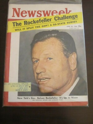 Newsweek Magazine June 1960 New York's Gov. Nelson Rockefeller (J) | eBay