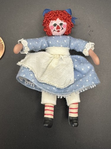 Raggedy Ann doll’s Doll Miniature. Artisan Made. Adorable! Vintage. | eBay