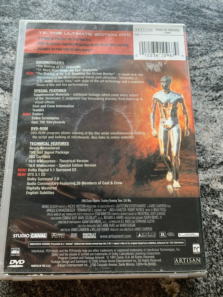 Terminator 2 Judgement Day The Ultimate Edition DVD | eBay