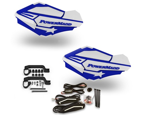 Powermadd Sentinel LED Handguards Guards Blue / White Mount Kit All ...
