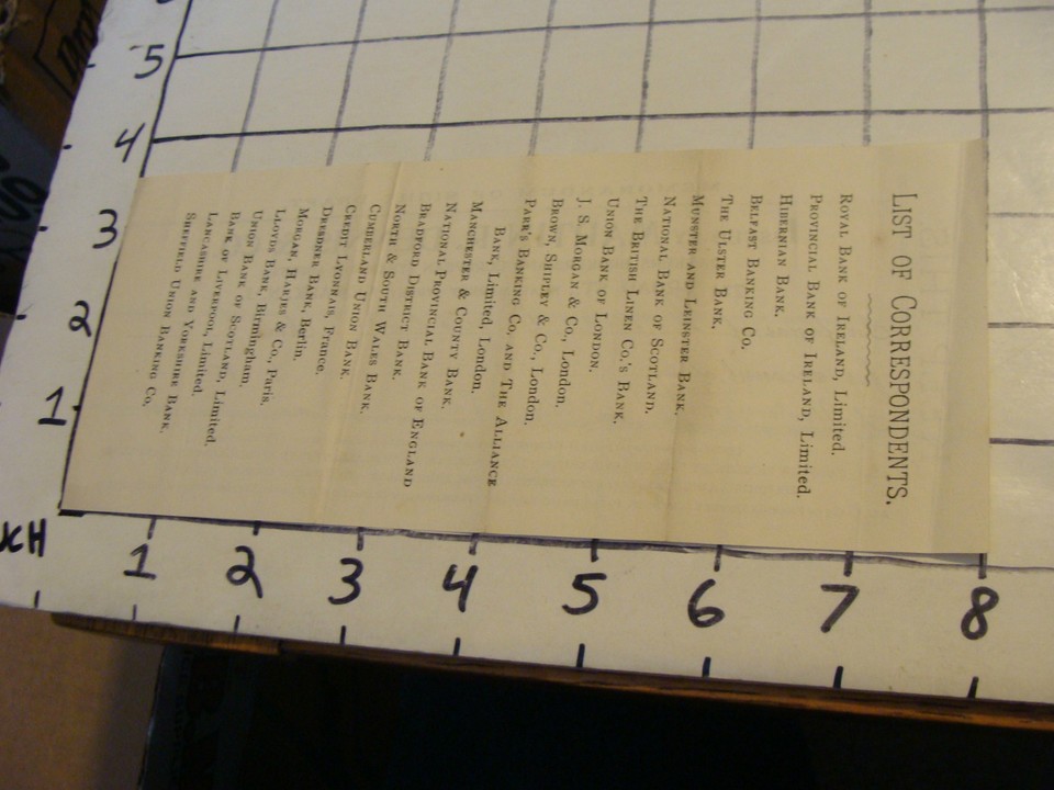 1895 "MEMORANDUM OF SIGHT DRAFT" Issued by MARTIN R. DENNIS & CO to ...