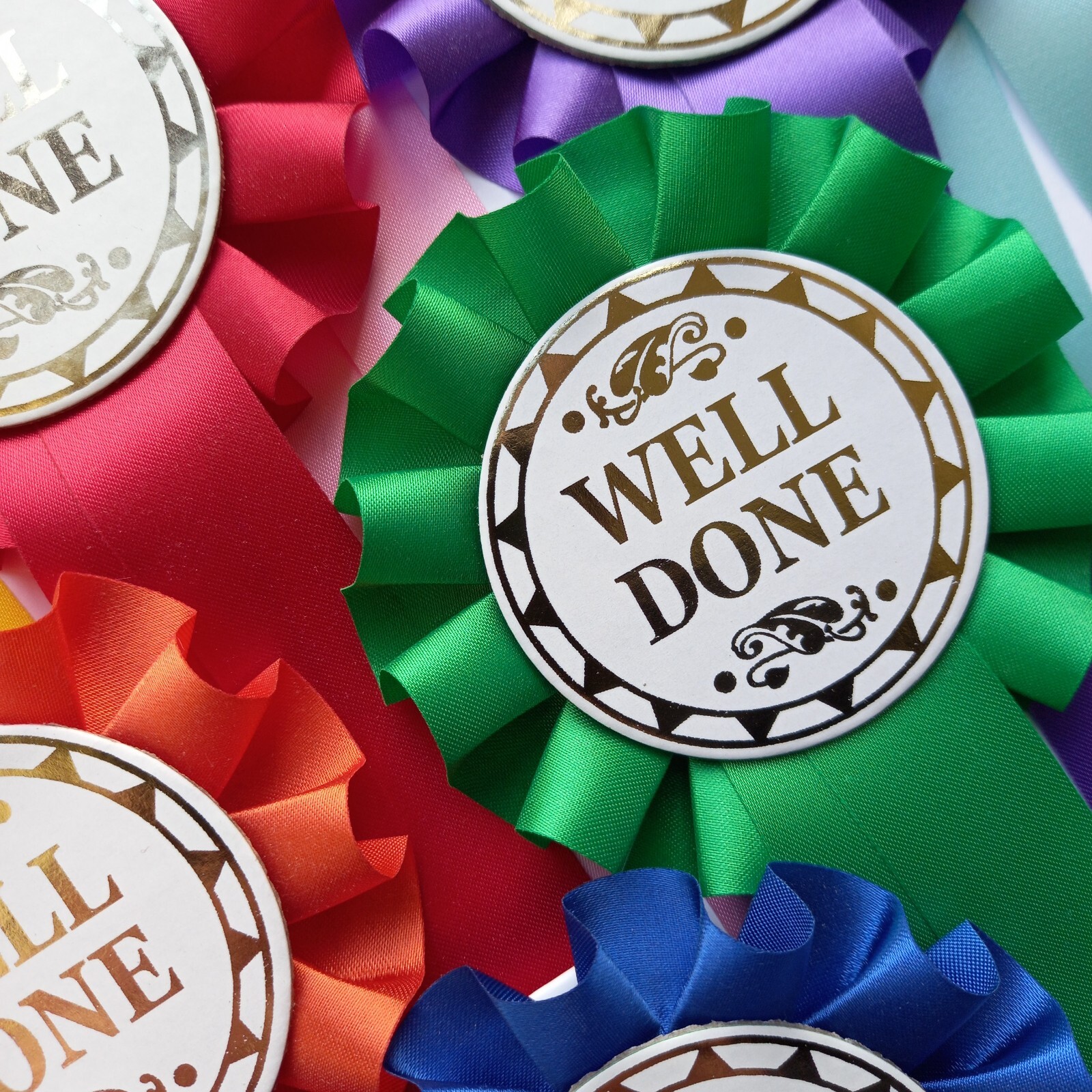 Well Done Rosettes 10 X 1 Tier Award Rosettes Horse Dog Rosettes FREE ...