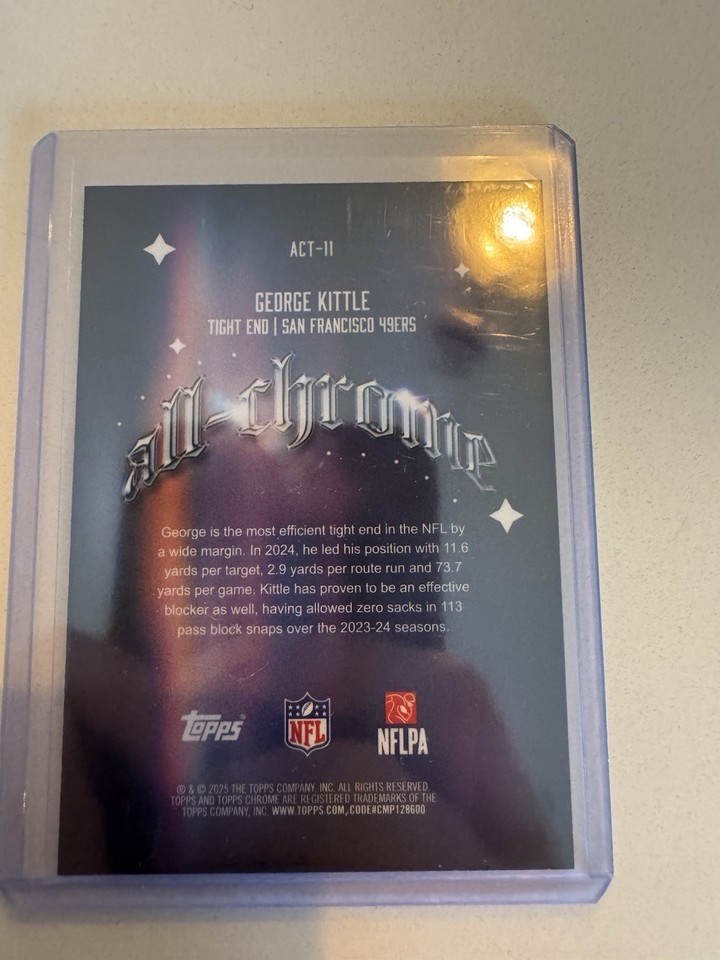 2025 Topps Chrome - All-Chrome Team George Kittle #ACT-11 Refractor /99 ...