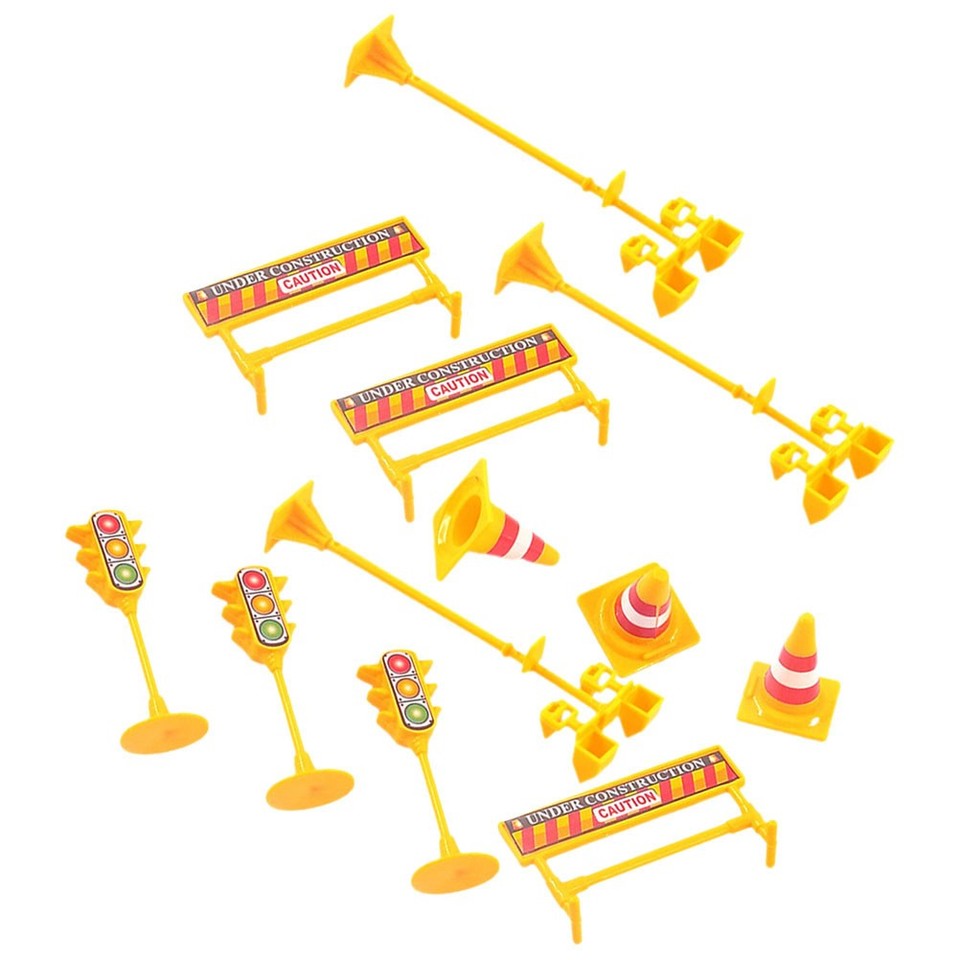 3 Sets Baking Birthday Decoration Cake Topper Construction Toppers ...