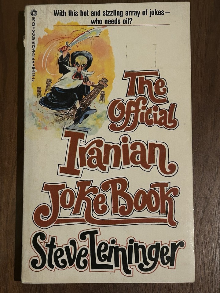 THE OFFICIAL IRANIAN JOKE BOOK Steve Leininger 1981 PINNACLE Very Good ...