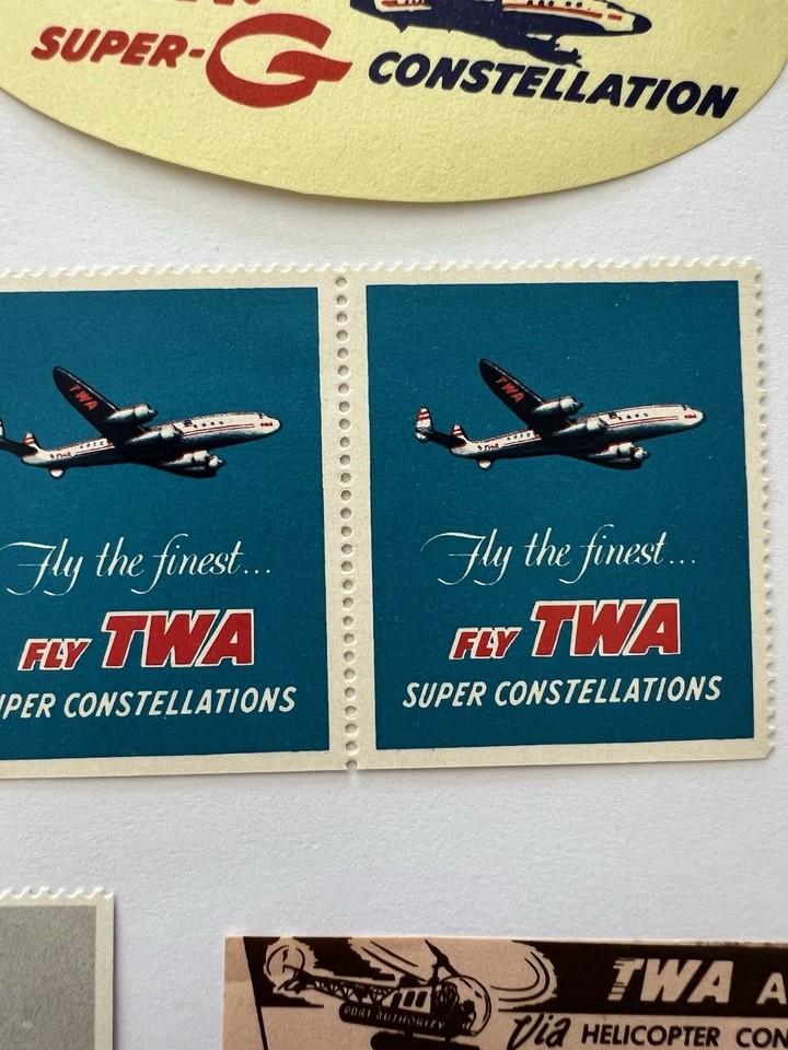 Vintage TWA 1960’s Travel Labels: 12 Total Rare Constellations /Entire ...
