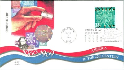 COMPUTER CHIP INTEGRATED CIRCUIT 1960s DECADE CTC 1999 FLEETWOOD CACHET ...