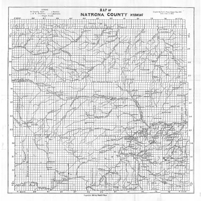 1910 Map of Natrona County Wyoming | eBay