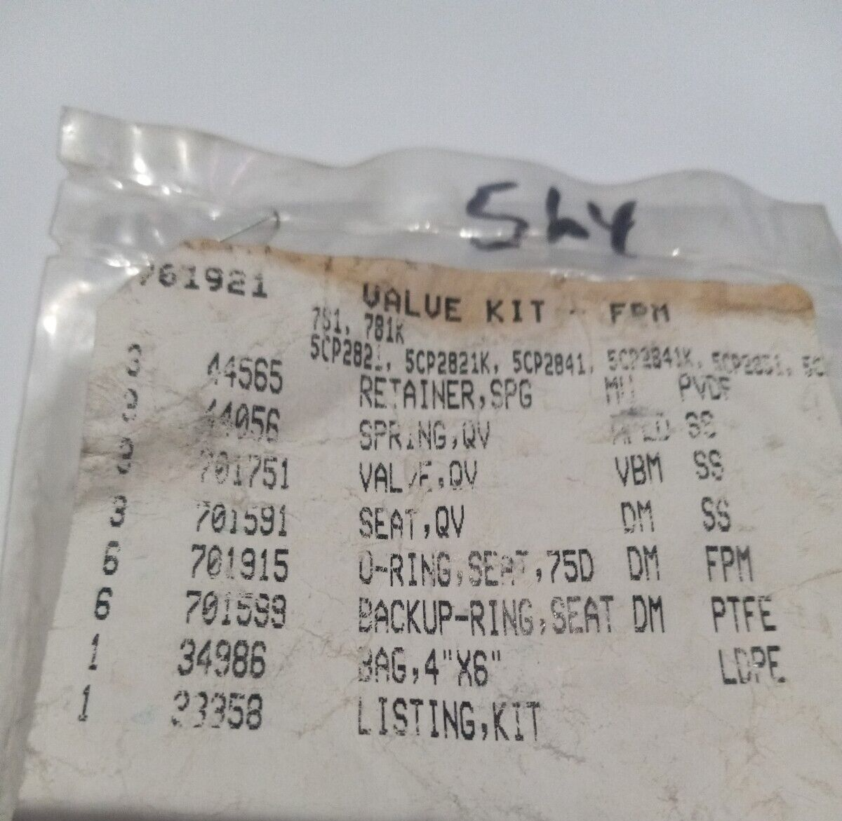 Cat Pumps 701921 Valve Kit 781, 781K, 781G1, 784, 786, 5CP2821, 5CP2841 ...