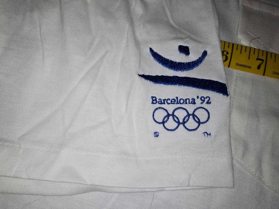 Vtg NBC 1992 Barcelona Olympic Summer Games Crew Polo Shirt XL Single ...